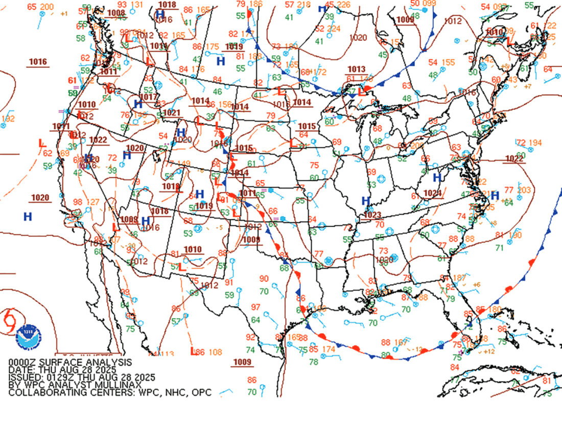 How to Read a Surface Weather Map - Grit